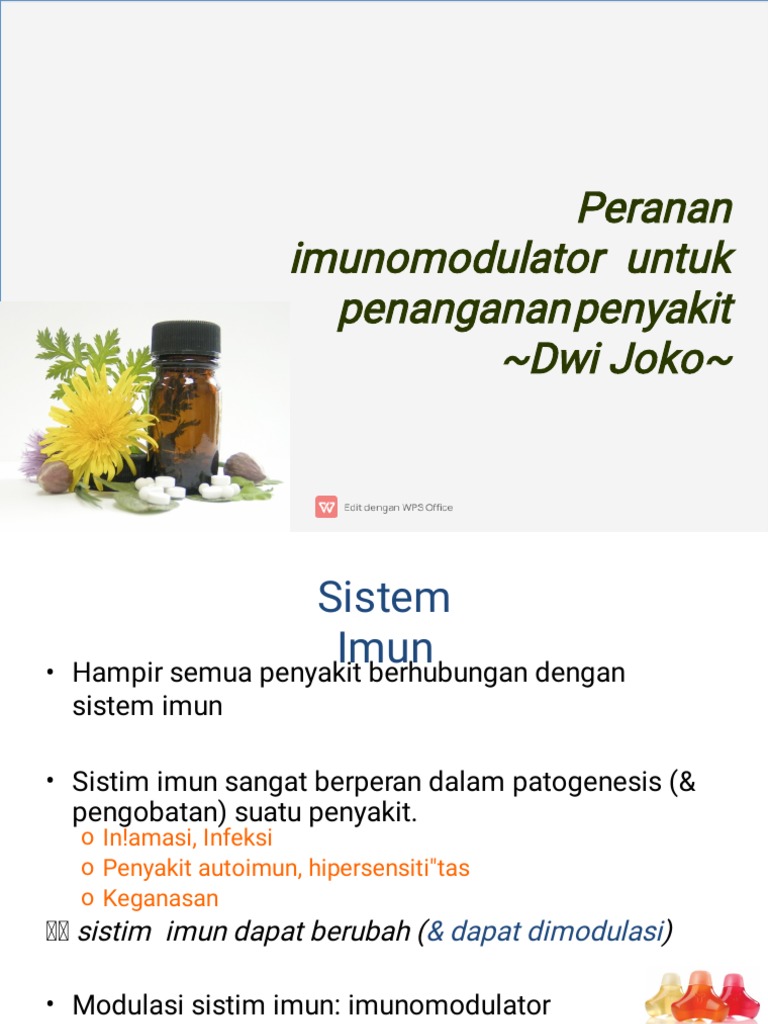 PDF Peranan Imunomodulator Untuk Penanganan Penyakit | PDF