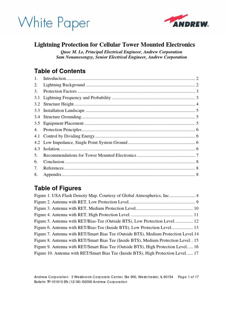 Lightning Protection For Cellular Tower Mounted Electronics | PDF ...
