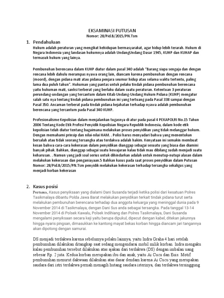 Eksaminasi Putusan | PDF | Ilmu Sosial