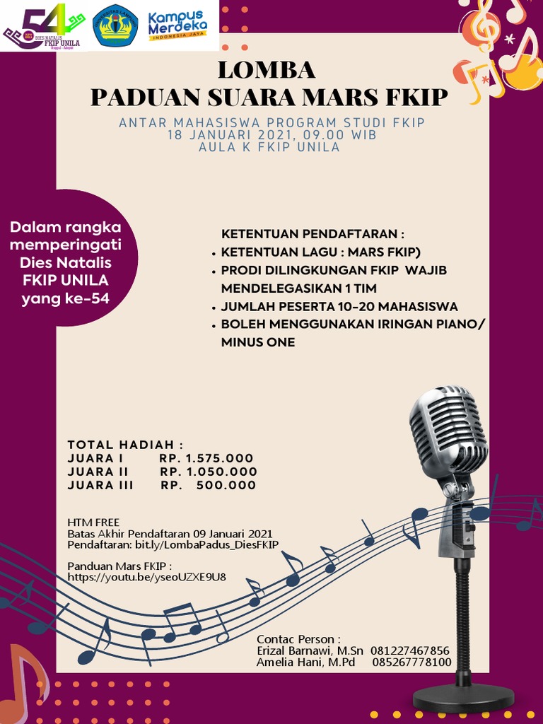 Flyer Lomba Paduan Suara Mars Fkip | PDF