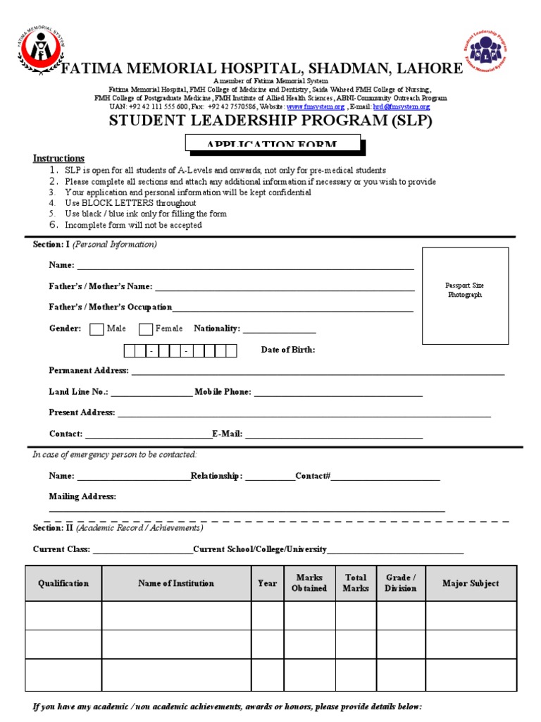 New (2) SLP Application Form | Download Free PDF | Vocational Education ...