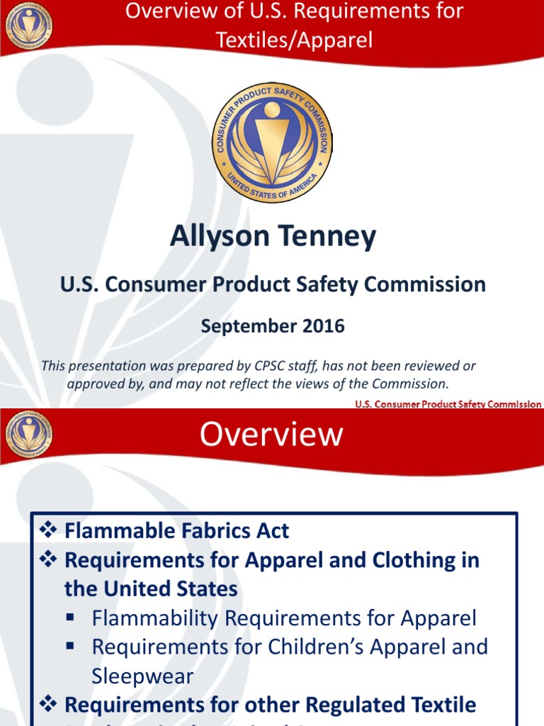 Session 4 Textiles en Flammability US | PDF | Clothing | Textiles