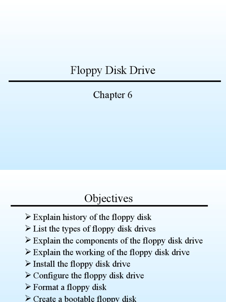 6 Floppy Disk Drive | PDF | Floppy Disk | Disk Storage