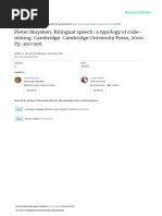 Muysken - 2000 - A Bilingual Speech A Typology of Codemixing | PDF ...