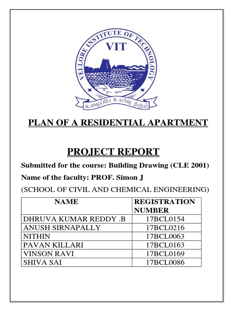 Project Report: Plan of A Residential Apartment | PDF | Foundation ...