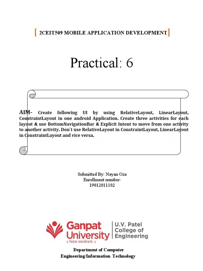Mad Practical 6 Pdf Android Operating System Application Software 6456