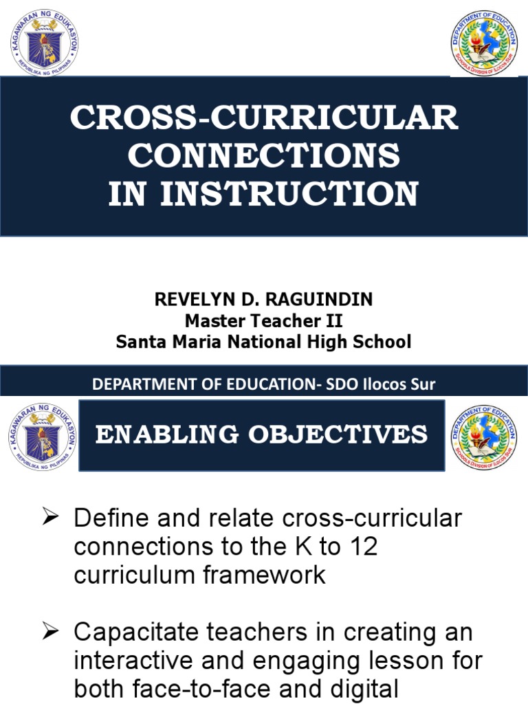 Cross-Curricular Connections in Instruction | PDF | Curriculum | Teachers