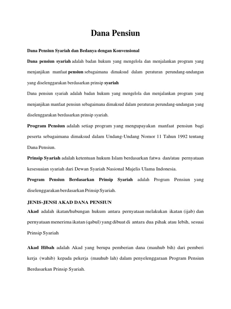 Dana Pensiun Syariah Xii Pbs 2 | PDF