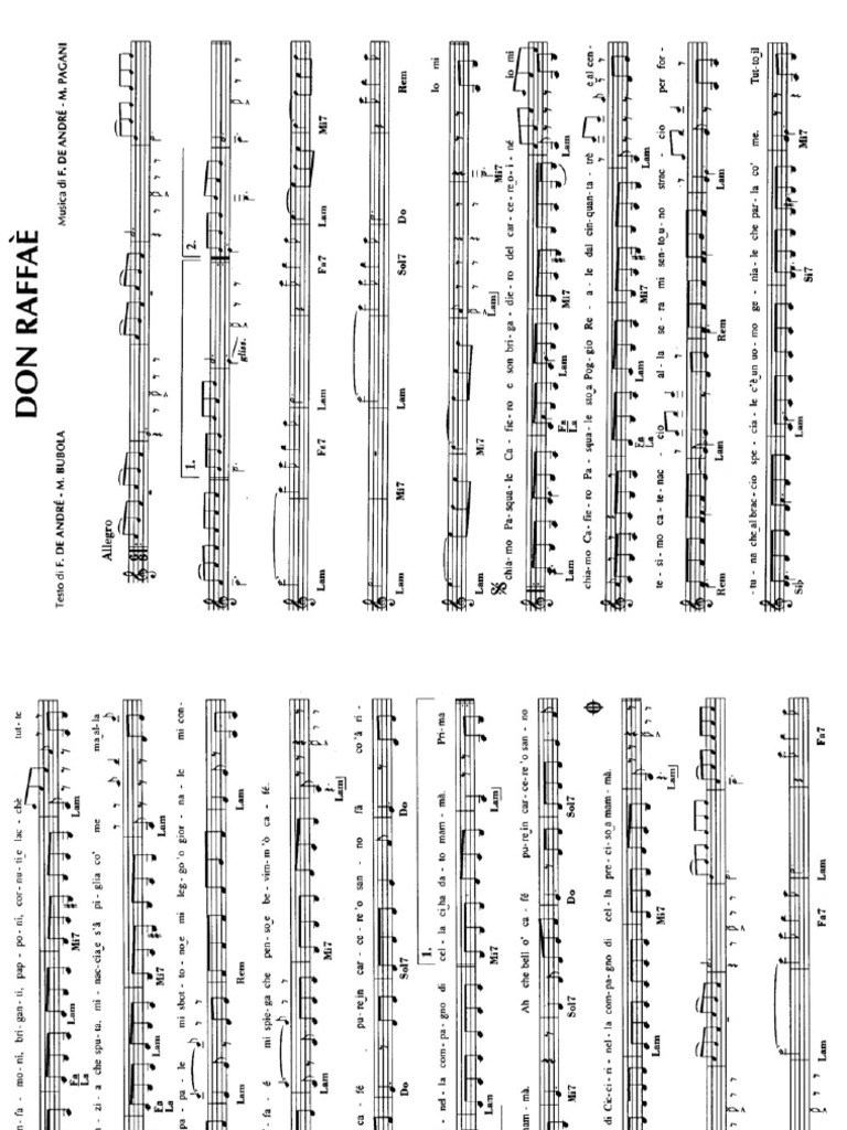 Fabrizio de Andrè - Don Raffaè | PDF