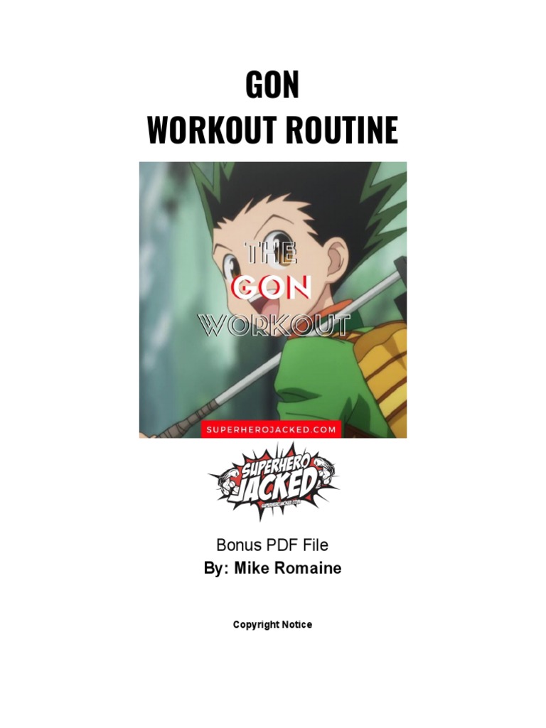 Gon Workout Routine PDF | PDF | Recreation | Physical Fitness