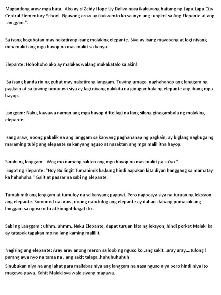 Langgam at Elepante | PDF