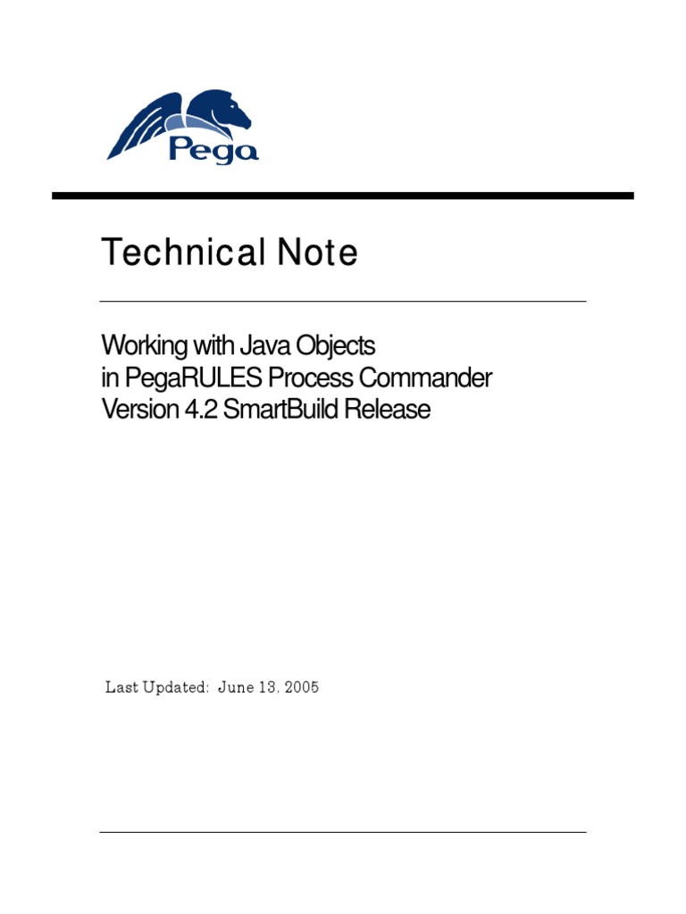 Technical Note: Working With Java Objects in Pegarules Process ...