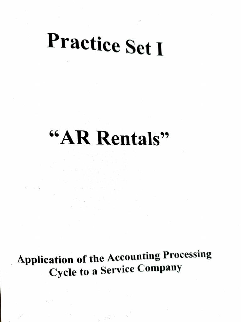 ACC 101 Practice Set Requirement | PDF | Debits And Credits | Expense