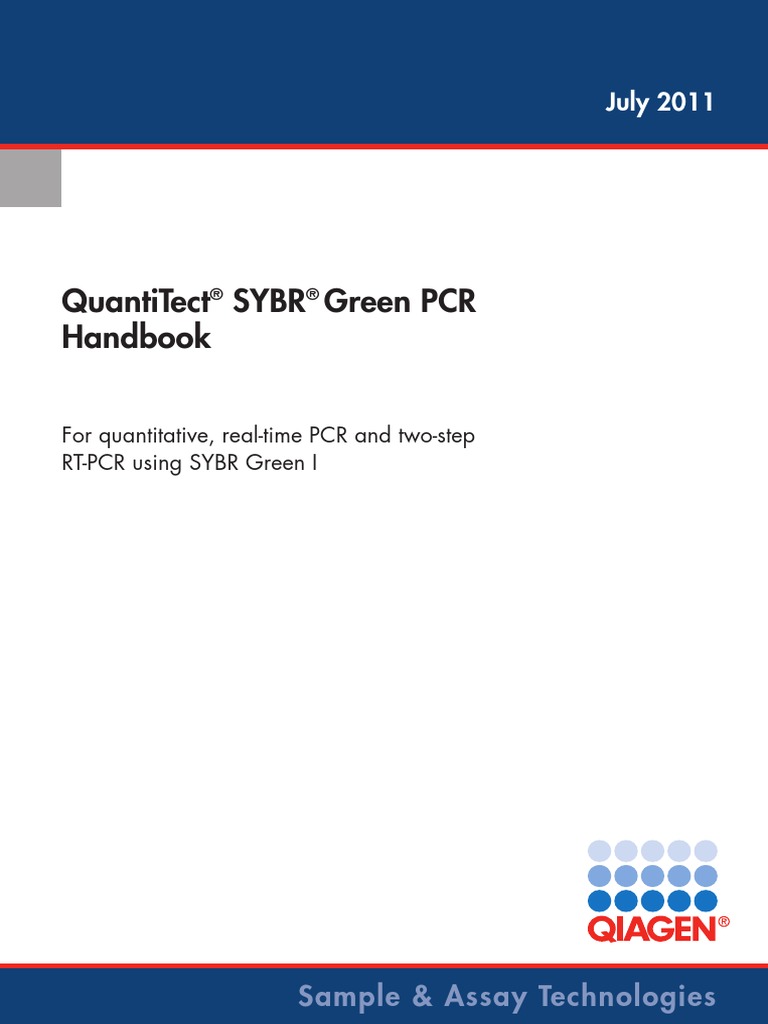 En Quantitect Sybr Green Pcr Handbook Pdf Reverse Transcription Polymerase Chain Reaction