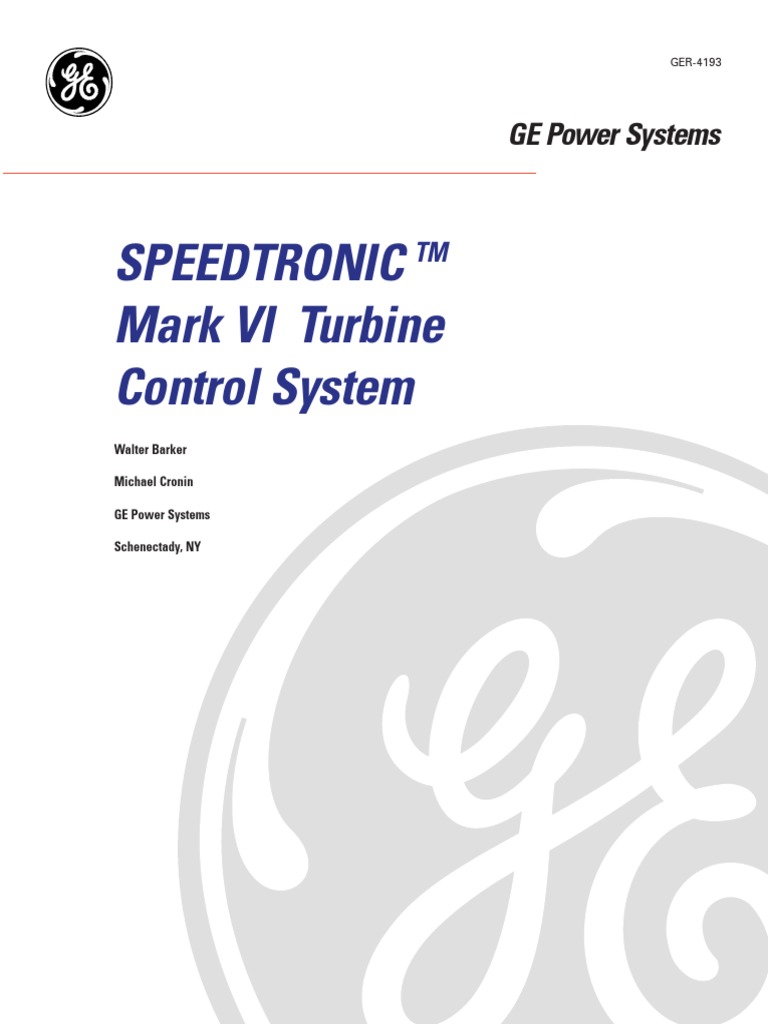 Speedtronic Mark VI Turbine Control System: GE Power Systems | PDF | Input/Output | Computer Network