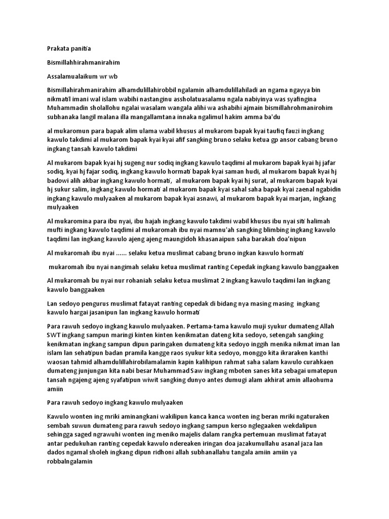 Prakata Panitia | PDF