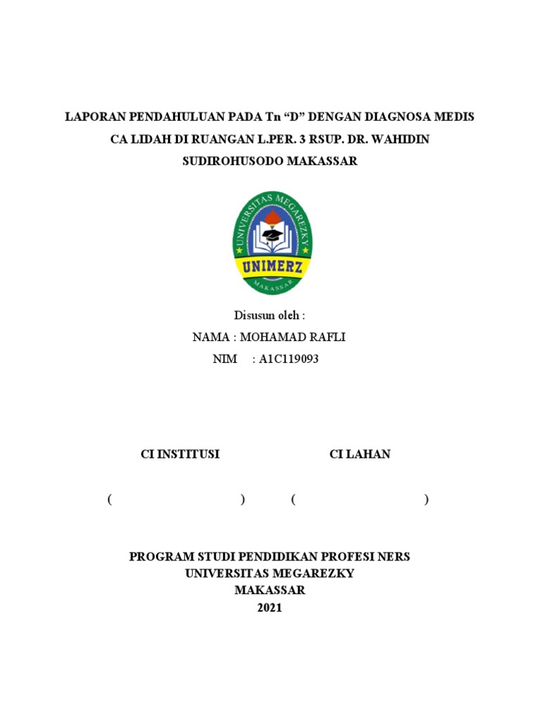 Laporan Kanker Lidah: Diagnosis dan Penanganan | PDF | Kesehatan ...