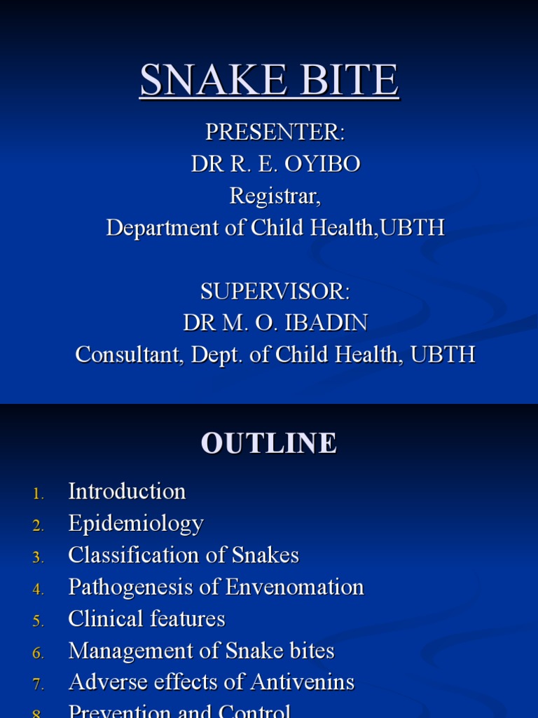 Snake Bite | PDF | Snake | Shock (Circulatory)