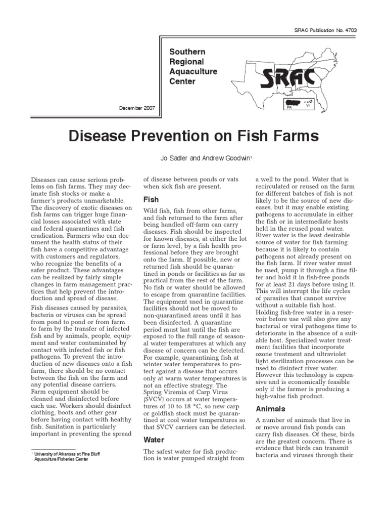 Disease Prevention On Fish Farms | PDF | Disinfectant | Chemical Substances