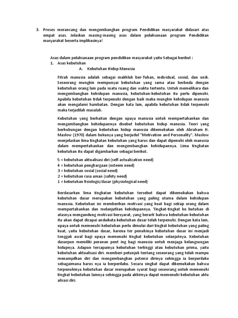 Asas Pendidikan Masyarakat | PDF | Karier & Perkembangan | Ilmu Sosial