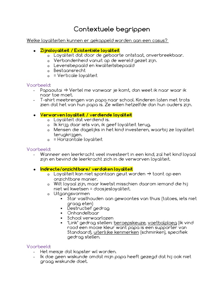 Contextuele Begrippen | PDF