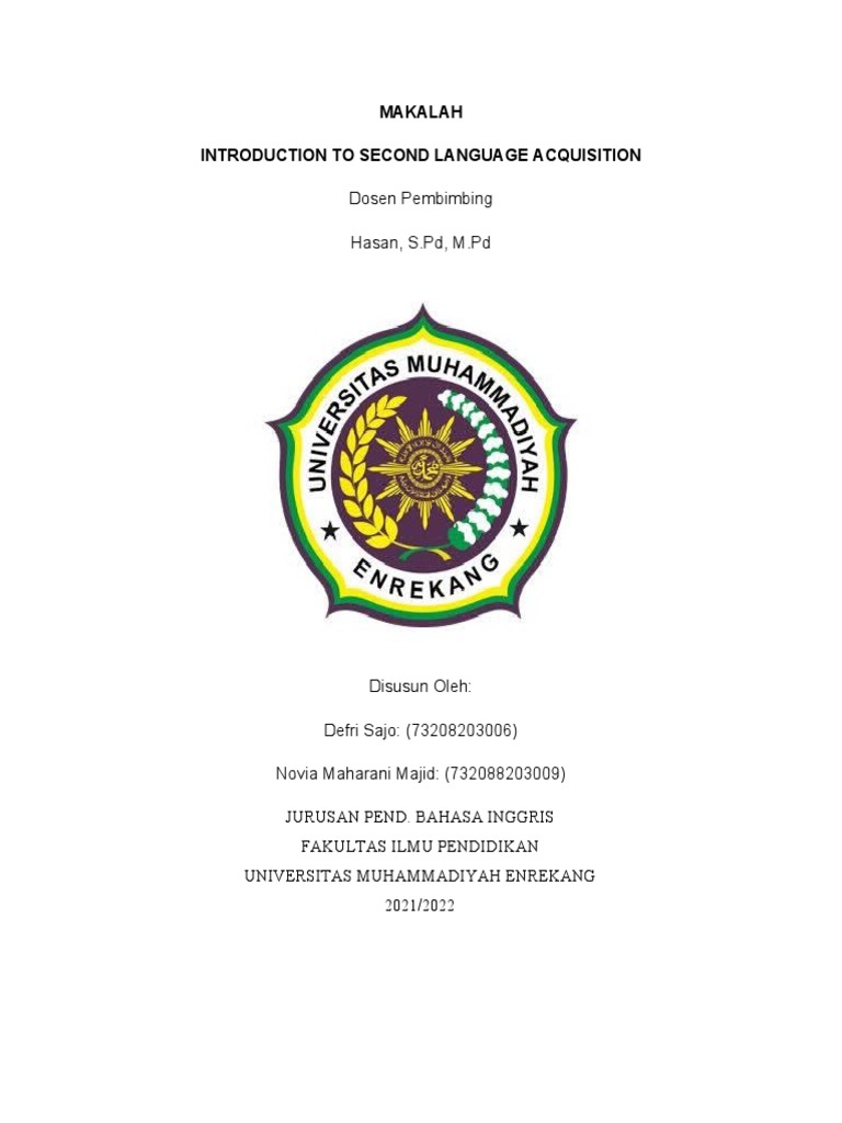 MAKALAH Introduction To Second Language | PDF MAKALAH Introduction To Second Language | PDF