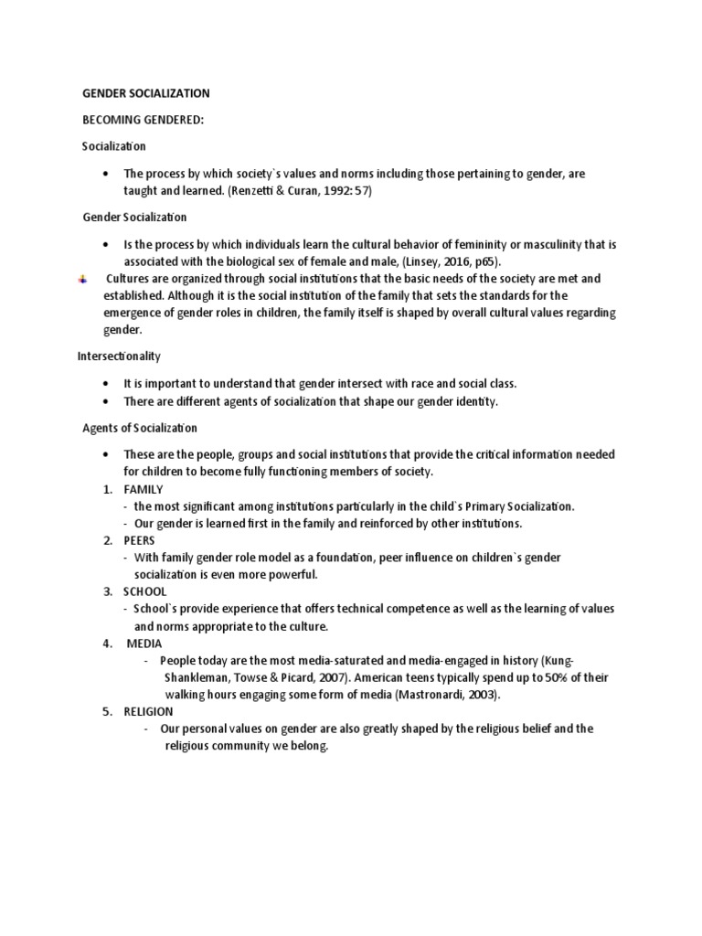 Gender Socialization | PDF | Gender Studies | Gender