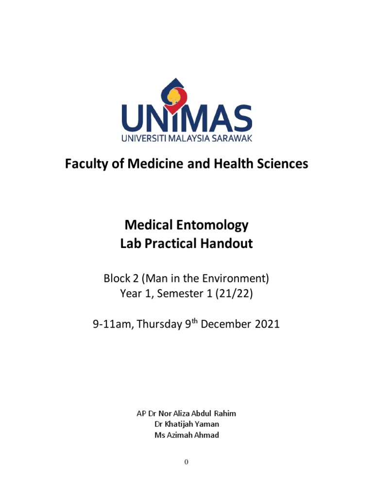 Medical Entomology Lab Handout | PDF | Mosquito | Aedes Aegypti