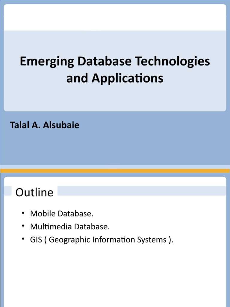 Emerging Database Technologies Overview | PDF | Databases | Geographic ...