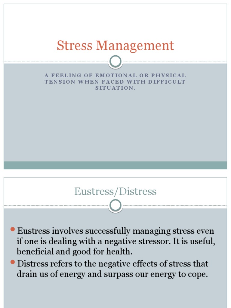 Effective Stress Management Techniques | PDF