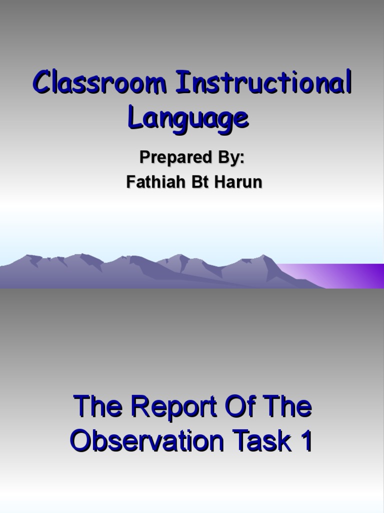Effective Instructional Language in Classrooms | PDF