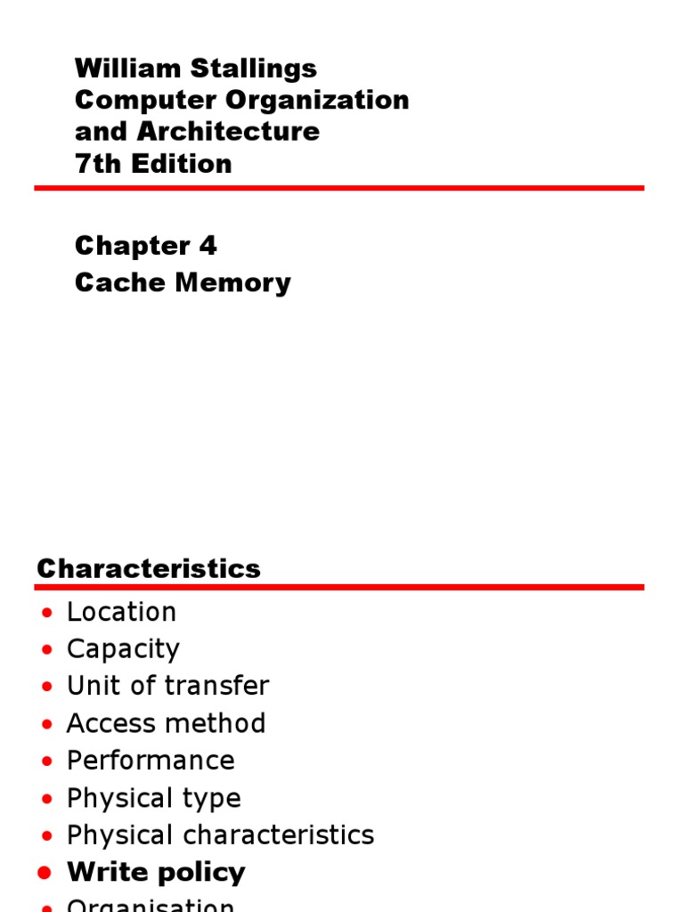 William Stallings Computer Organization and Architecture 7th Edition ...