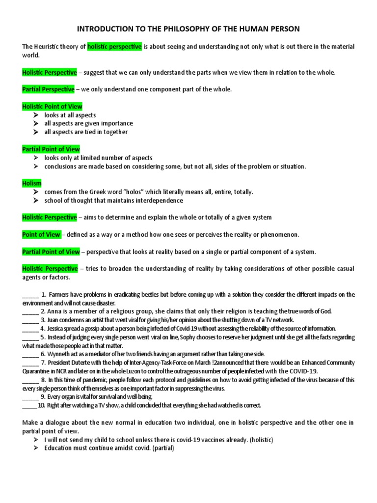 Introduction To The Philosophy of The Human Person | PDF | Thought ...