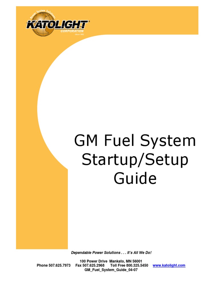 GM Fuel System Startup/Setup Guide | PDF | Fires | Liquefied Petroleum Gas