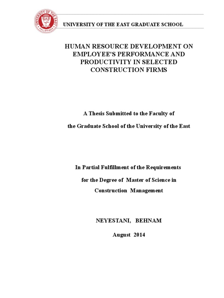 Human Resource Development On Employee's Performance and Productivity ...