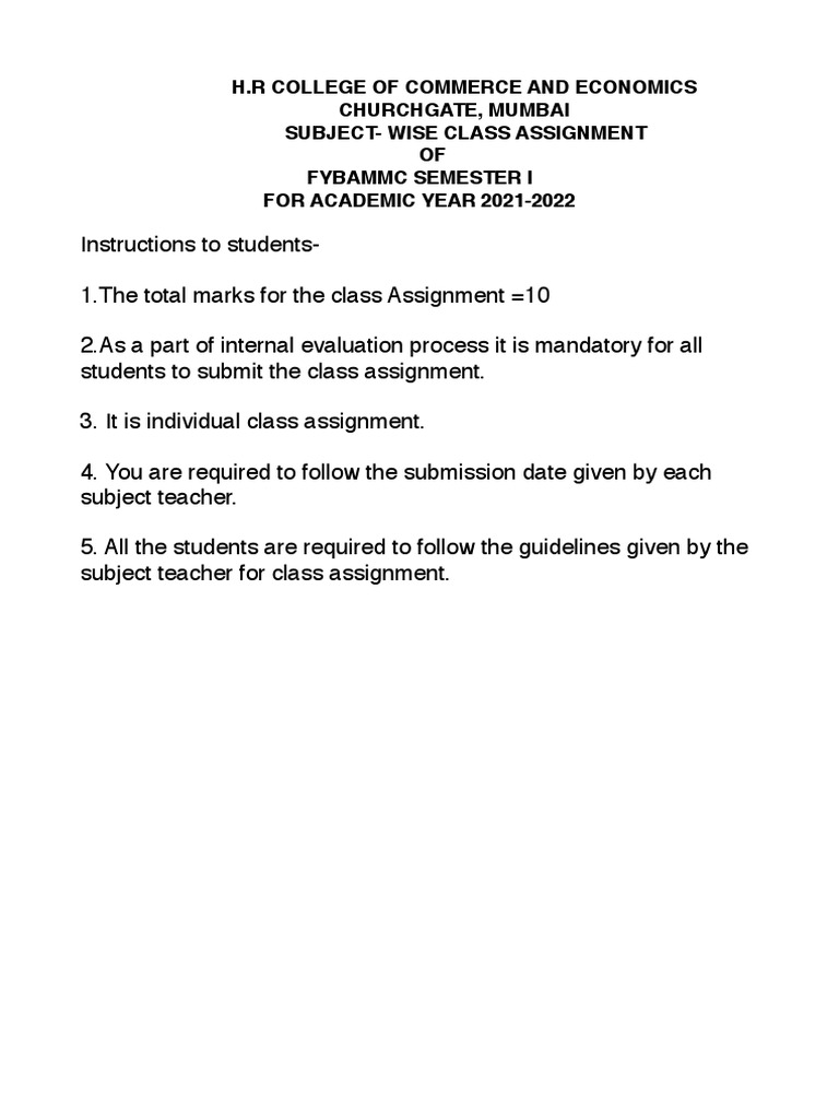 FYBAMMC Sem1 Individual Project File | PDF | Communication