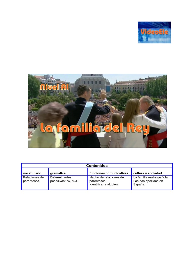 La Familia Real Española A1 | PDF