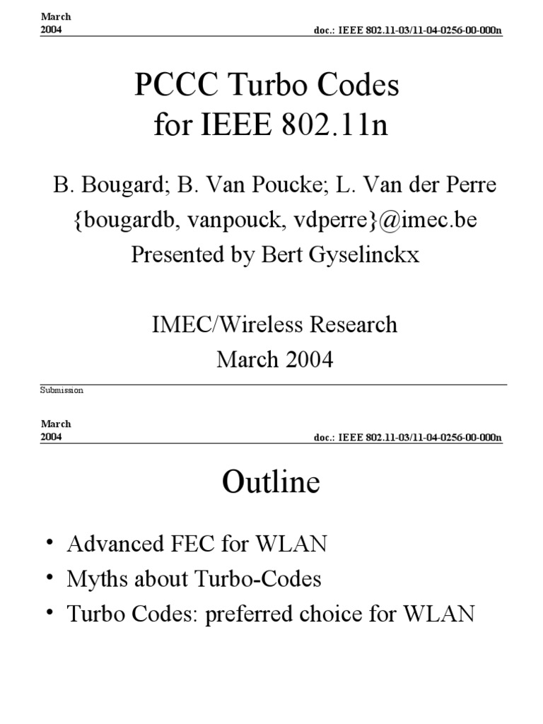 PCCC Turbo Codes For IEEE 802.11n | PDF | Low Density Parity Check Code ... PCCC Turbo Codes For IEEE 802.11n | PDF | Low Density Parity Check Code ...