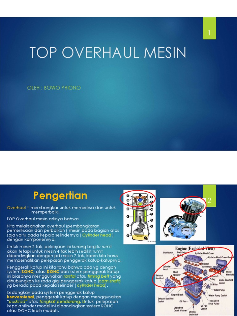Tm. 13a. Top Overhaul Mesin | PDF