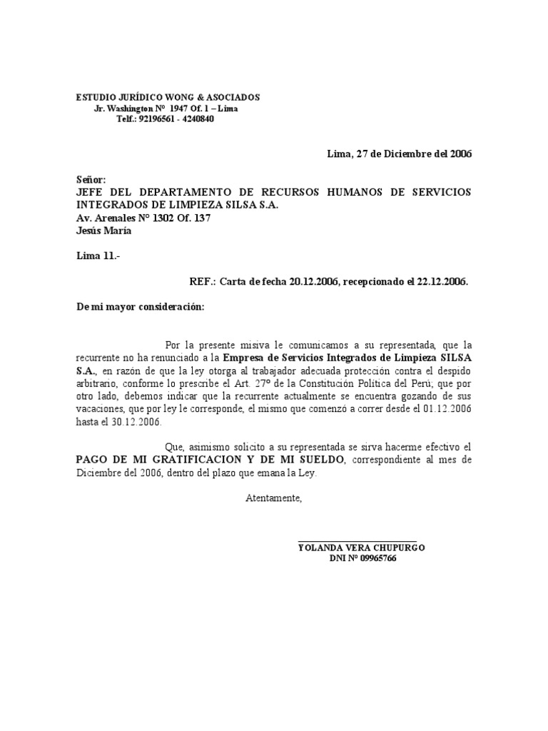 Carta de Cobranza Extrajudicial-Yolanda2 | PDF