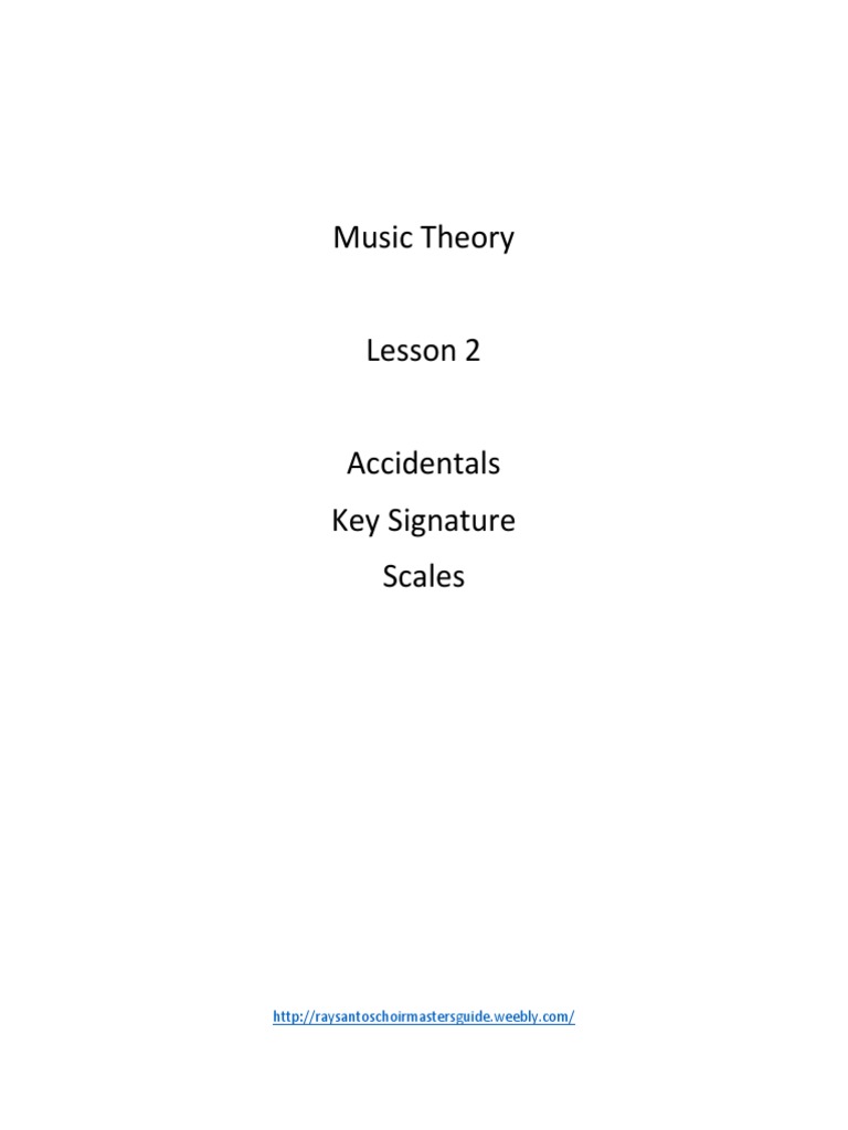 Music Theory Class Lesson 2 Accidentals, Scales | PDF | Art