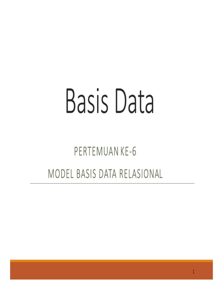 6.1. Model Basis Data Relasional | PDF