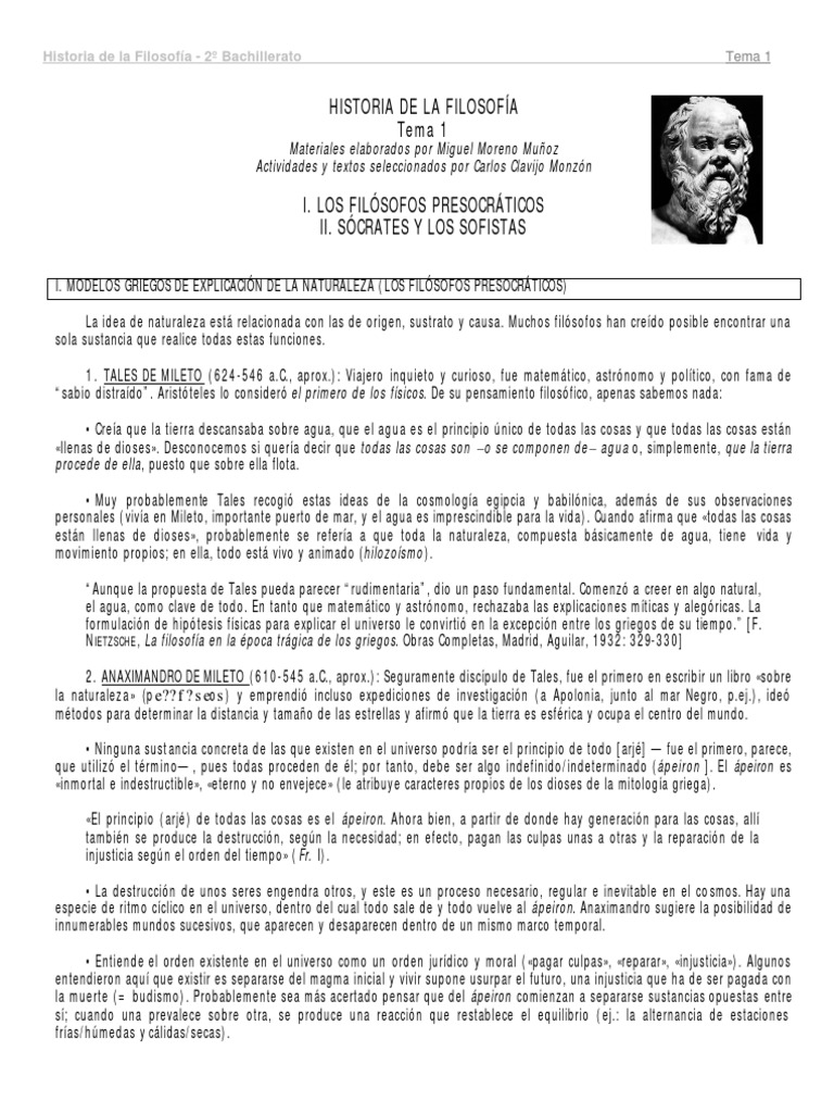 Anaximandro y el ápeiron presocrático | PDF | Sócrates | Platón