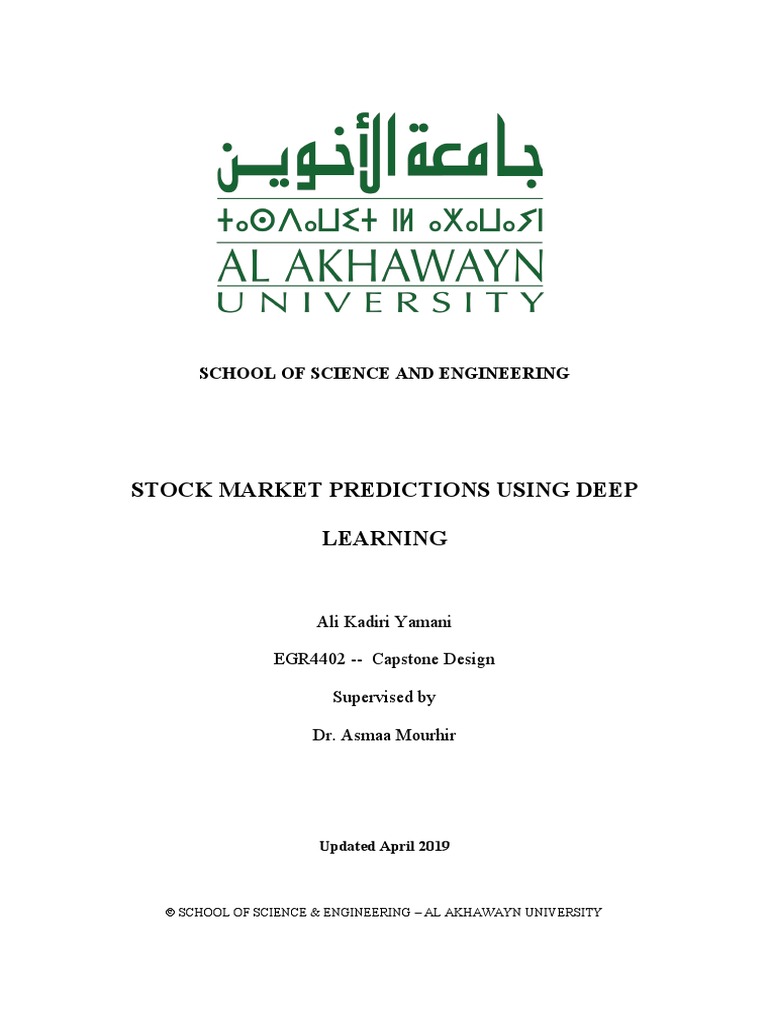 Stock Market Predictions Using Deep Learning | PDF | Deep Learning ...