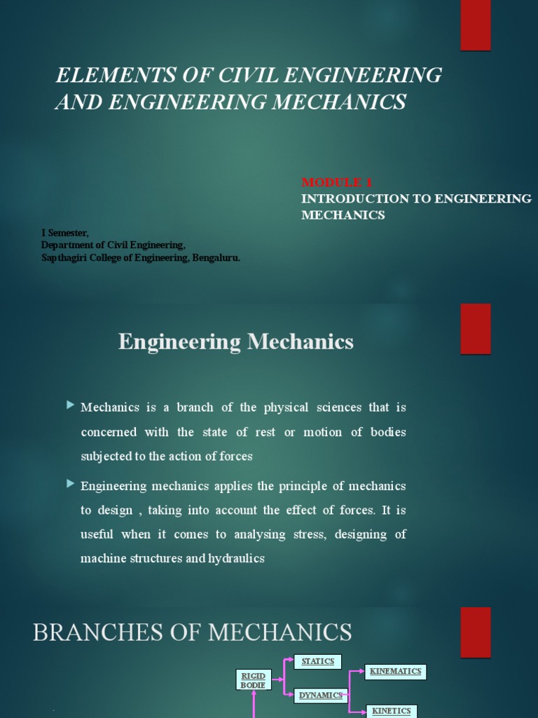 MODULE 1 UNIT-2 Introduction To Engineering Mechanics | PDF | Force ...