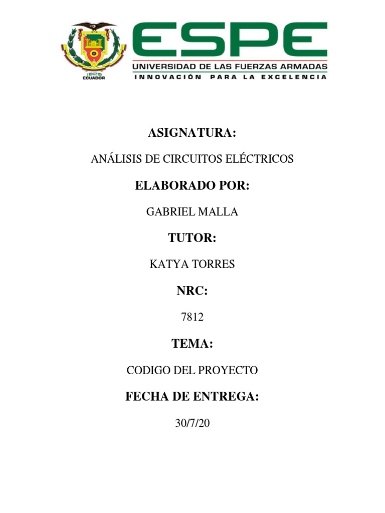 Asignatura:: Análisis de Circuitos Eléctricos | Download Free PDF | Object (Computer Science ...