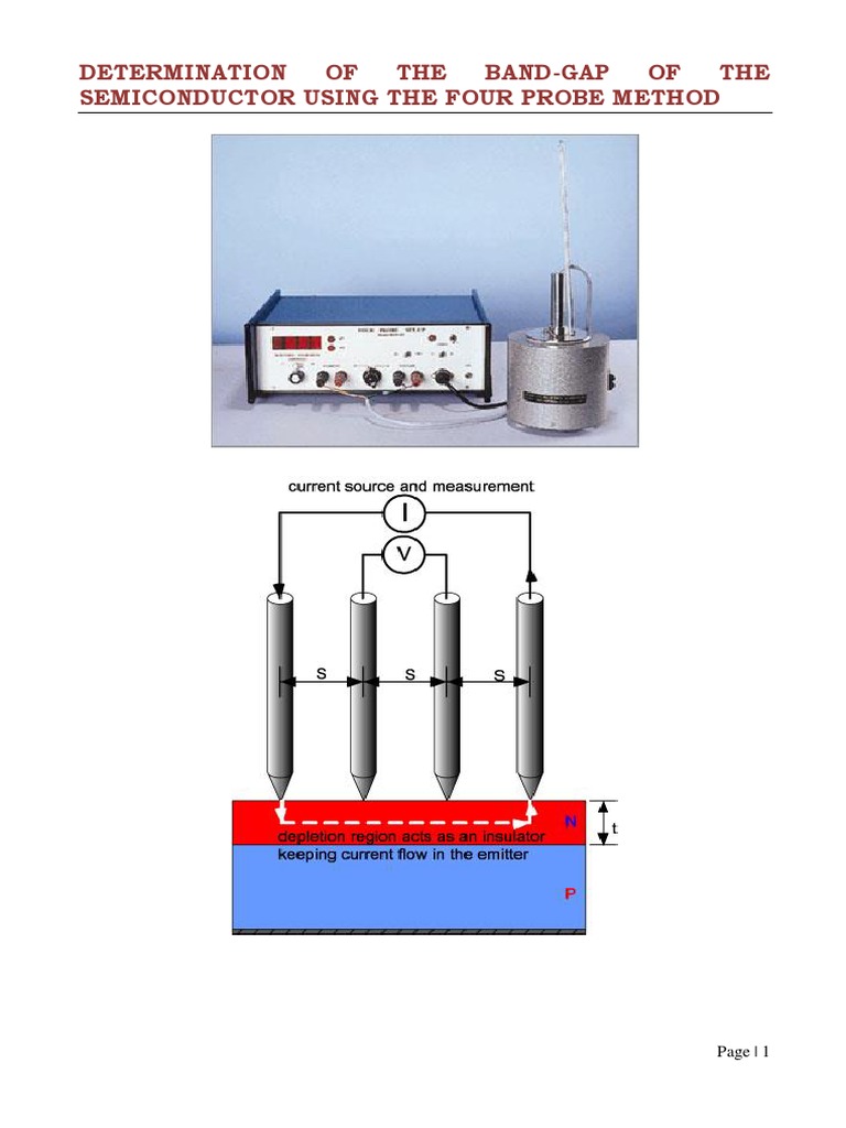 Determination OF THE Band-Gap OF THE Semiconductor Using The Four Probe ...