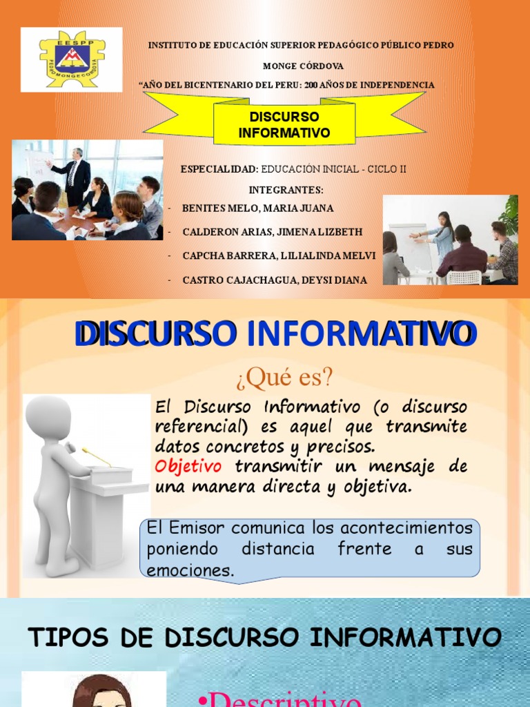 Discurso Informativo | PDF | Realidad | Discurso
