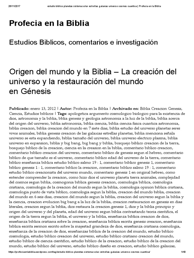 Estudio Biblico Planetas Sistema Solar Estrellas Galaxias Universo ...