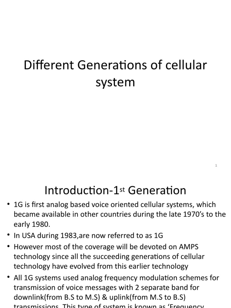 AMPS (1G) Cellular System | PDF | Radio | Cellular Network